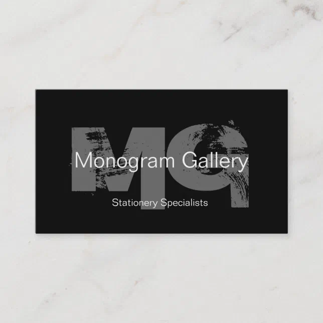 Bold Monogram Customizable Business Card | Zazzle