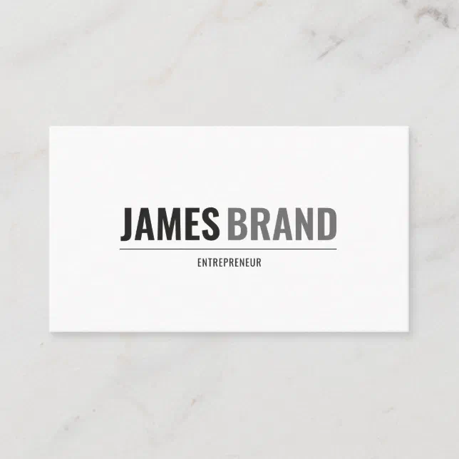 Bold Name Modern Minimalist Business Card | Zazzle