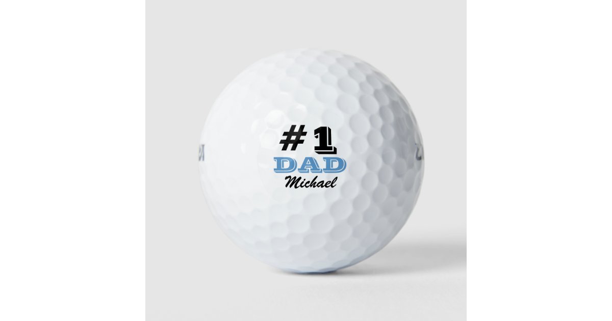 Bold Number 1 Dad Golf Balls | Zazzle