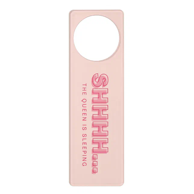 Bold Outline Shhhh Do not disturb Door Hanger | Zazzle