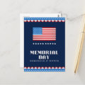 Bold Patriotic American Flag Memorial Day Postcard | Zazzle