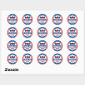 Bold Patriotic Memorial Day Classic Round Sticker | Zazzle