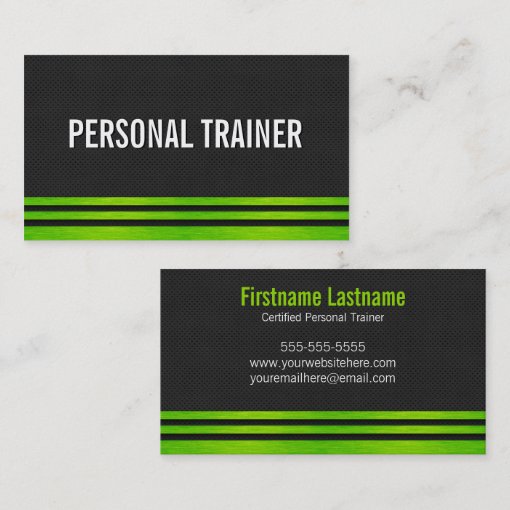 Bold Personal Trainer Fitness Business Cards | Zazzle