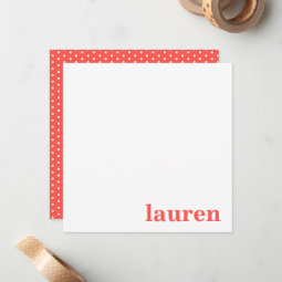 Bold Personalized Name Typography Custom Note Card | Zazzle
