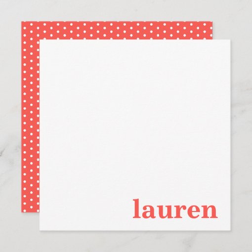 Bold Personalized Name Typography Custom Note Card | Zazzle