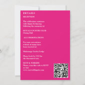 Bold pink magenta Spanish tiles all in one wedding Invitation | Zazzle