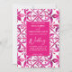Bold pink magenta Spanish tiles all in one wedding Invitation | Zazzle
