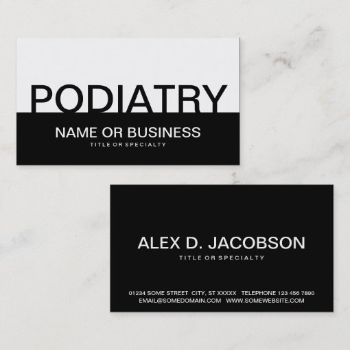 bold PODIATRY Business Card | Zazzle
