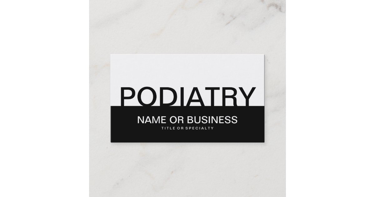 bold PODIATRY Business Card | Zazzle