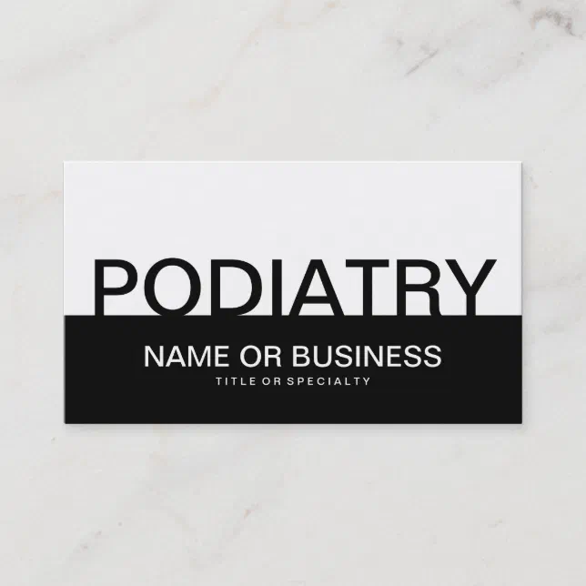 bold PODIATRY Business Card | Zazzle