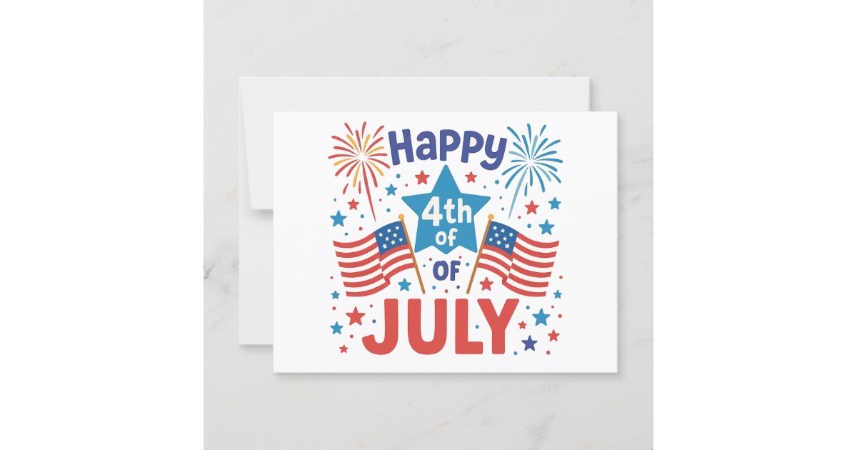 Bold & Proud 4th of July Patriotic Stars Postcard | Zazzle