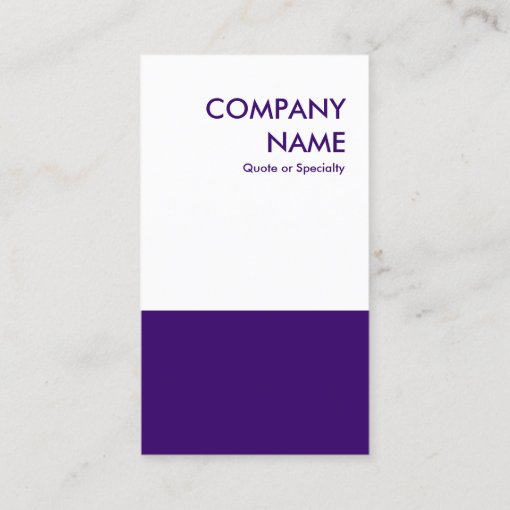 bold purple business card | Zazzle