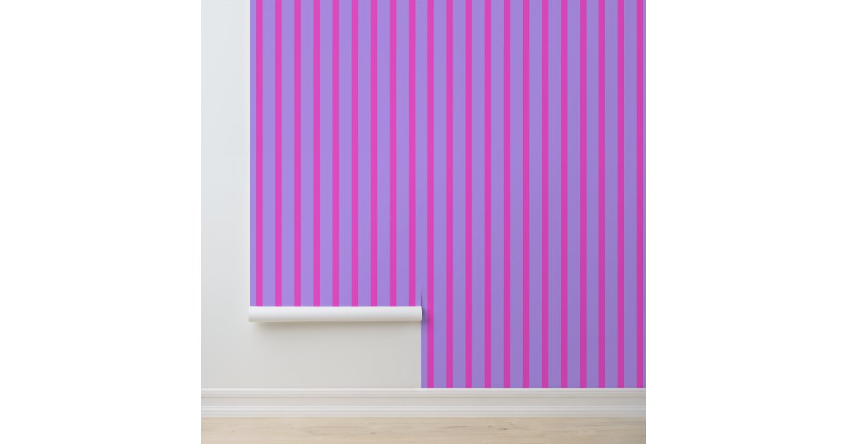 Bold Purple _ Magenta Striped Pattern Wallpaper | Zazzle