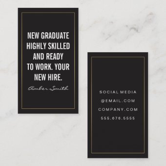 Bold Quote Business Card | Zazzle