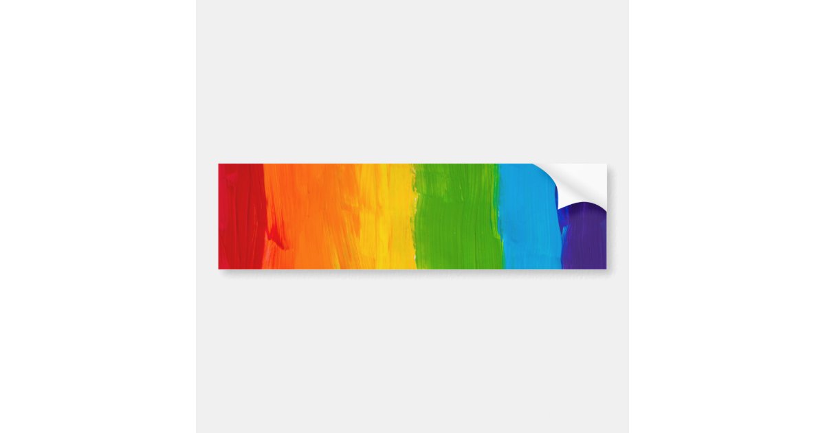 Bold Rainbow Pride Flag LGBTQ+ Bumper Sticker | Zazzle