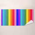Bold Rainbow Stripes bath towel set | Zazzle