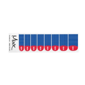 Bold Red and Blue with USA and White Polka Dots Mi Minx Nail Art | Zazzle