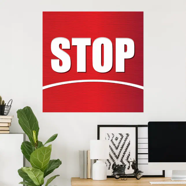 Bold Red Stop Sign | Zazzle