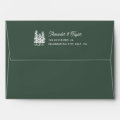 Bold Retro Green Forest Trees Mountain Wedding Envelope | Zazzle