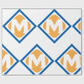 Bold Retro Metro M Logo Urban Transit Emblem Wrapping Paper | Zazzle