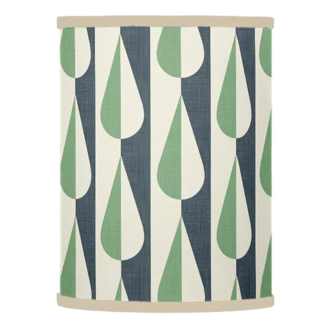 Bold retro water drop green and grey lamp shade | Zazzle