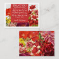 Bold Rich Red Florals Thank You Card | Zazzle