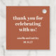 Bold Rust Fall Retro Custom Wedding Thank You Favor Tags | Zazzle