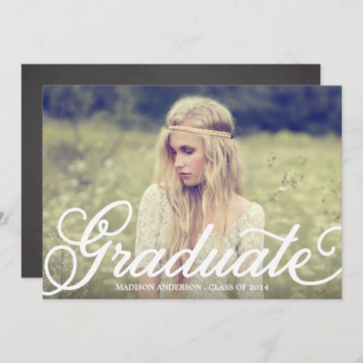 Bold Script| Graduation Party Invitation | Zazzle