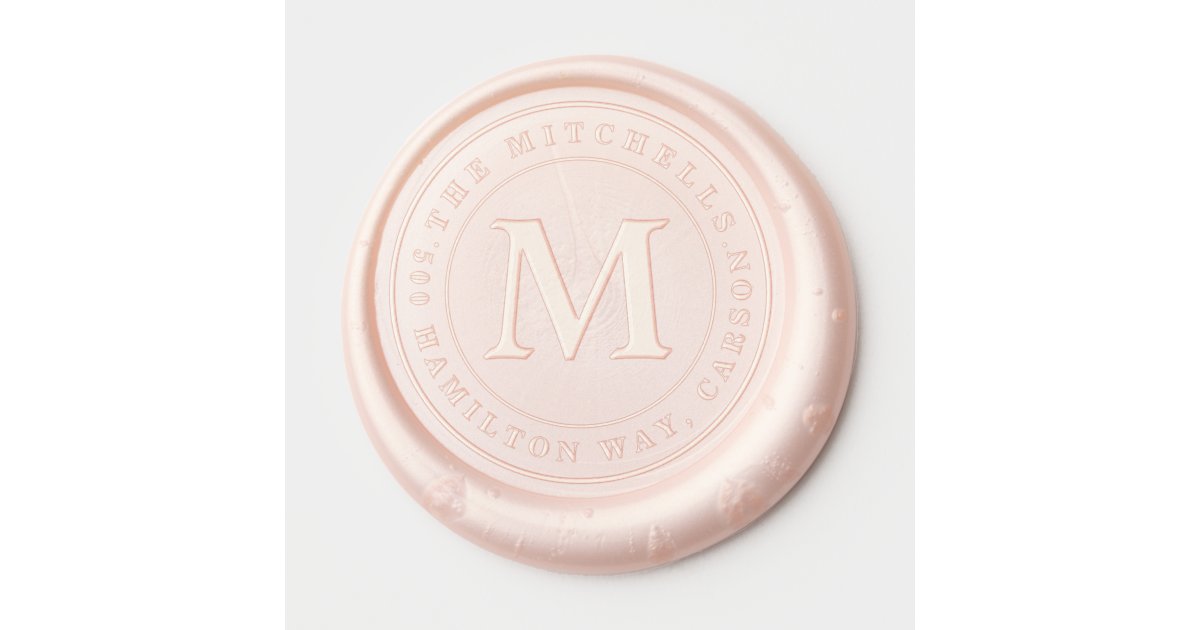 Bold Serif Initial Return Address Wax Seal Sticker | Zazzle