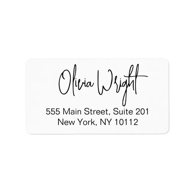 Bold Signature Script, Professional Label | Zazzle