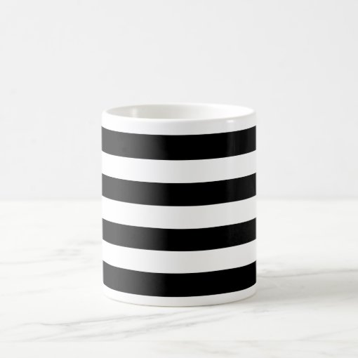Bold Simple Black and White Stripes Coffee Mug | Zazzle