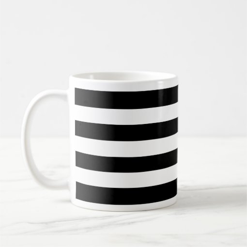 Bold Simple Black and White Stripes Coffee Mug | Zazzle