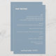 Bold Simple Dusty Blue Simple Custom Wedding Menu | Zazzle