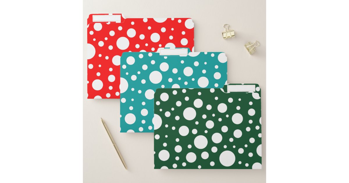 Bold Spots File Folders | Zazzle