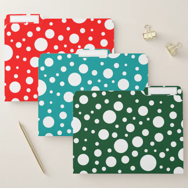 Bold Spots File Folders | Zazzle
