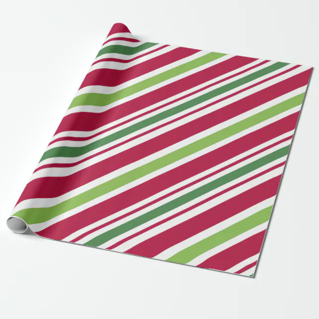 Bold Stripe Christmas Wrapping Paper | Zazzle