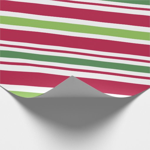 Bold Stripe Christmas Wrapping Paper | Zazzle
