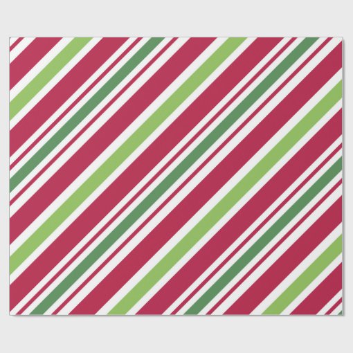 Bold Stripe Christmas Wrapping Paper | Zazzle