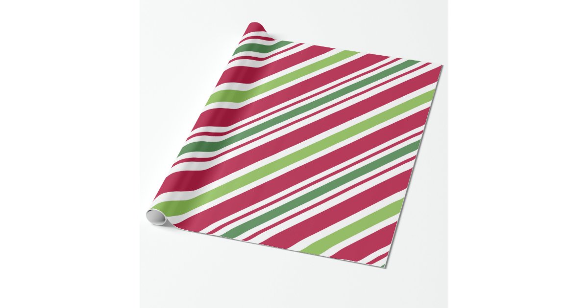 Bold Stripe Christmas Wrapping Paper | Zazzle