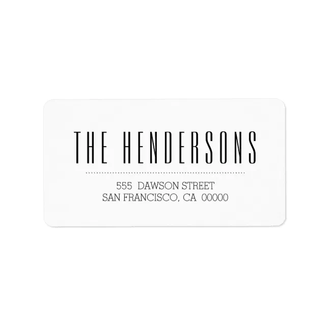 Bold Stylish Modern Minimalist Label | Zazzle
