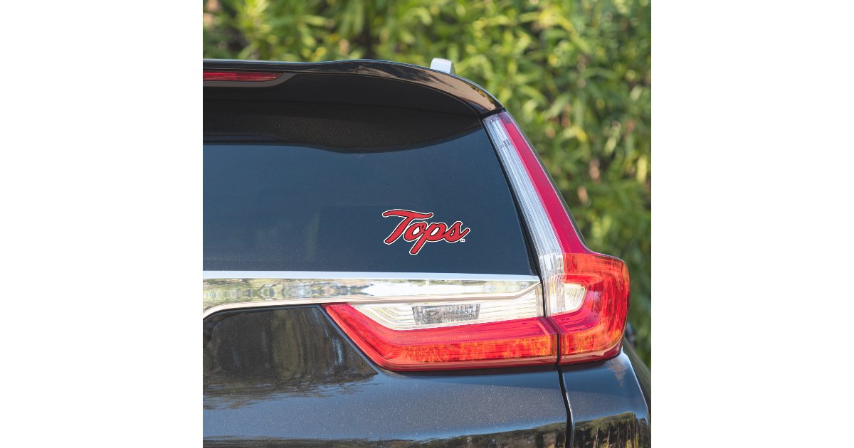 Bold Tops Script Logo Sticker | Zazzle