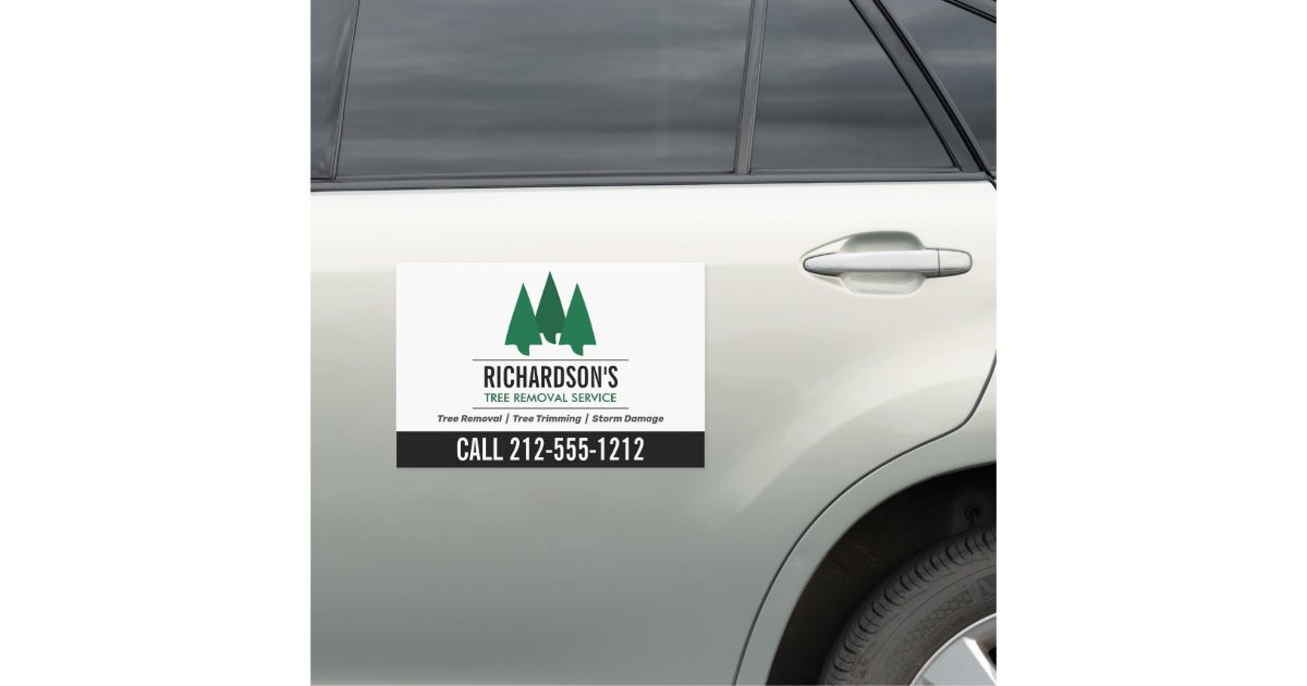 Bold Tree Service Logo Car Magnet | Zazzle