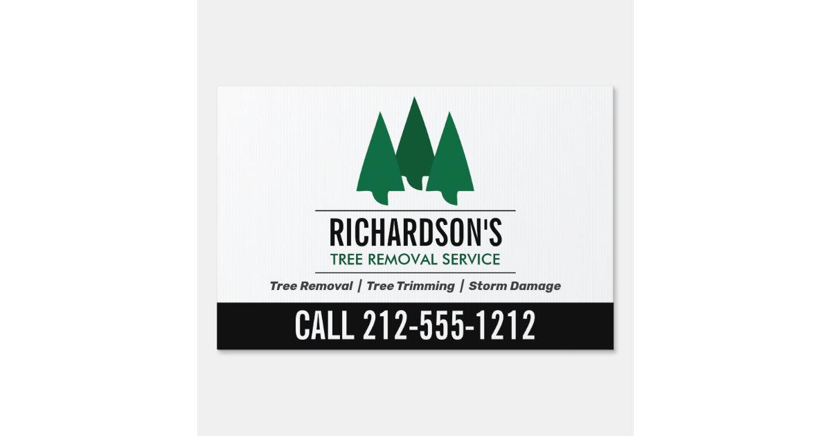 Bold Tree Service Logo Sign | Zazzle