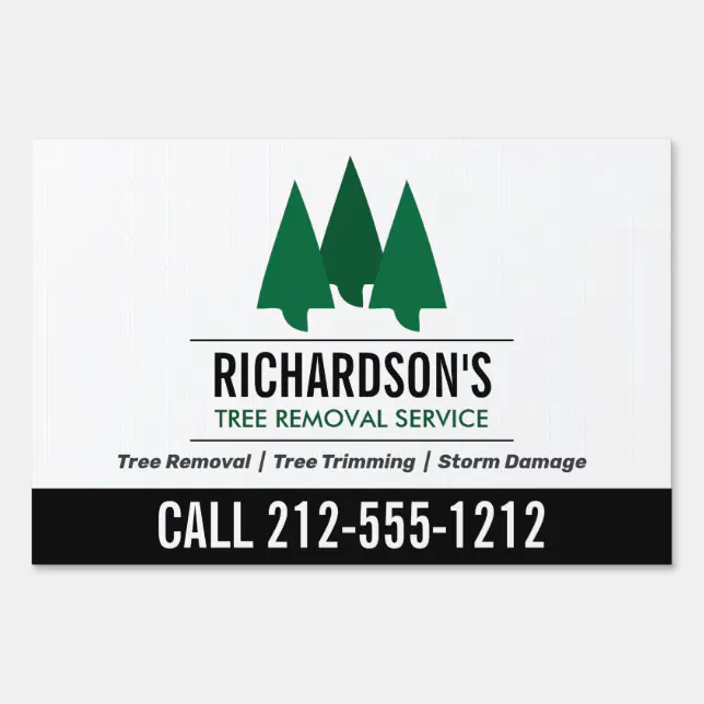Bold Tree Service Logo Sign | Zazzle