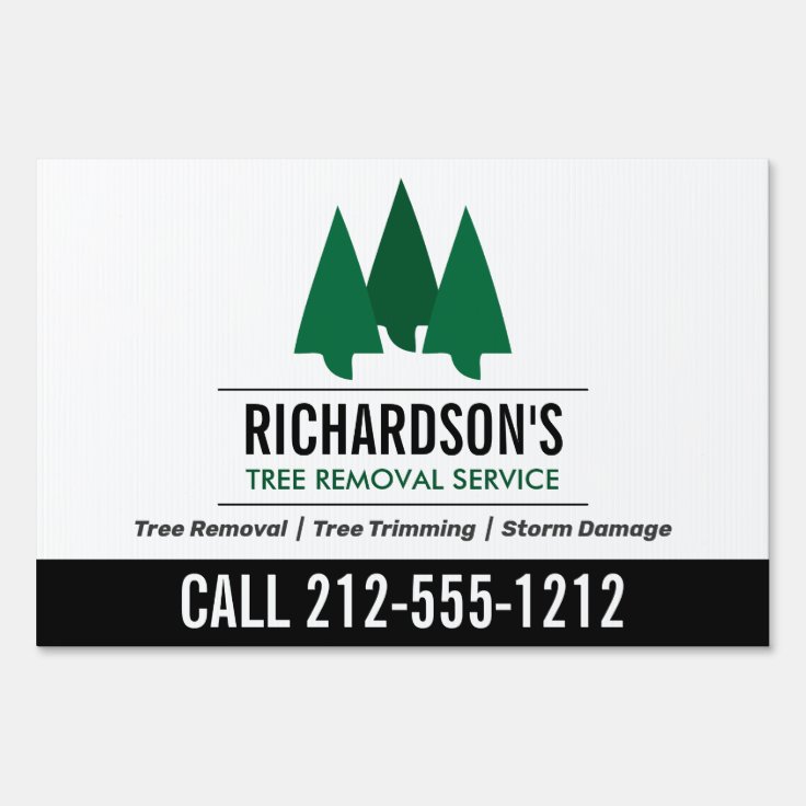 Bold Tree Service Logo Sign | Zazzle