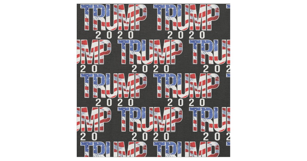 Bold Trump 2020 Pattern Fabric | Zazzle