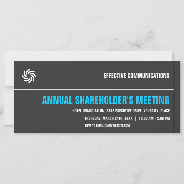 Bold Typographic Corporate Event Invitation | Zazzle