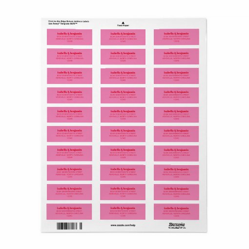 Bold Typography Bright Pink and Red Modern Wedding Label | Zazzle