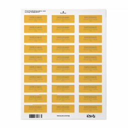 Bold Typography Yellow and Gray Modern Wedding Inv Label | Zazzle