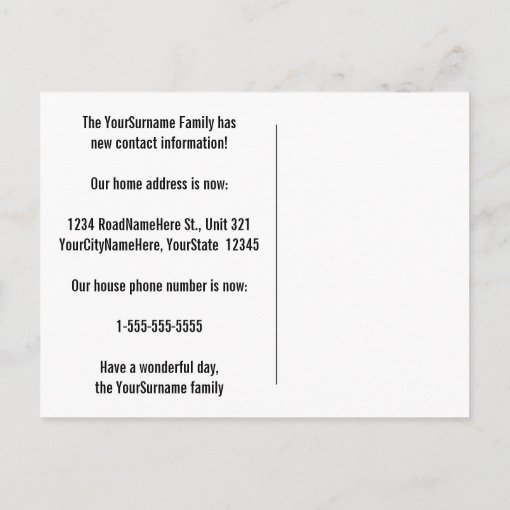 Bold "We’ve got a new address!" Postcard | Zazzle